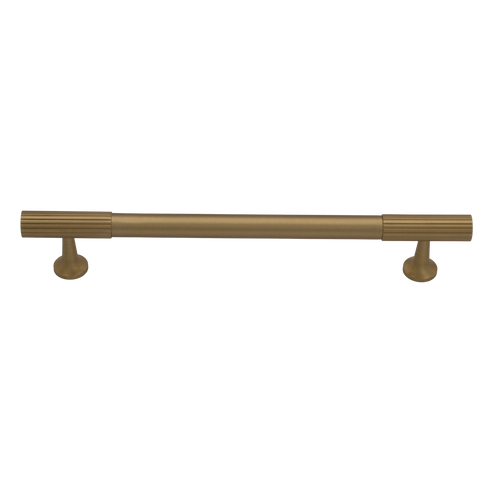 Thorndon 160mm Solid Brass Grooved Pull Handle - Brushed Brass Finish