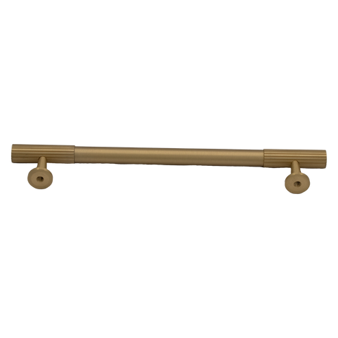 Thorndon 160mm Solid Brass Grooved Pull Handle - Brushed Brass Finish
